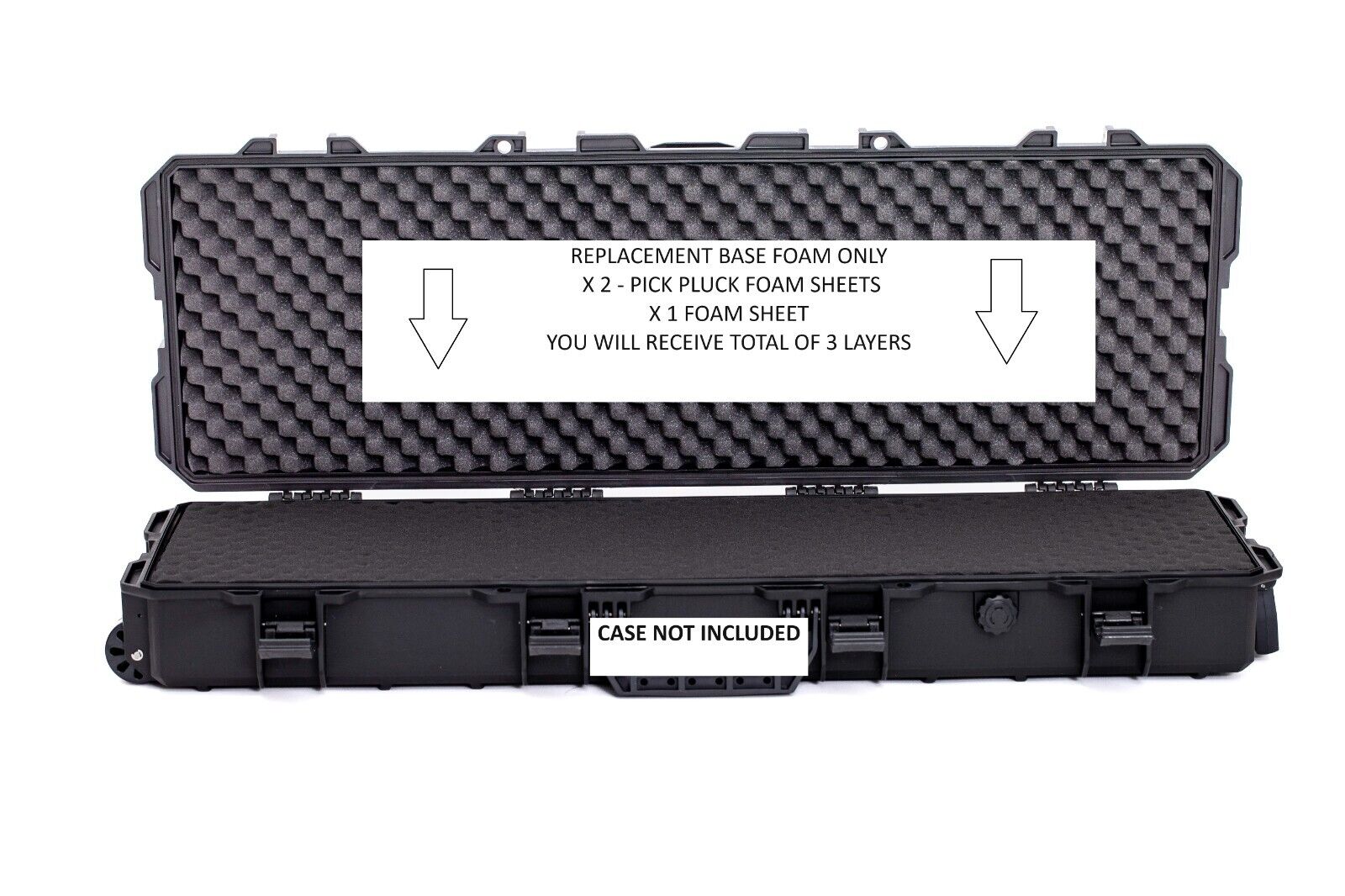 Replacement Foam for Rifle Hard Gun Case -Wave and pick and pluck - 1 ...